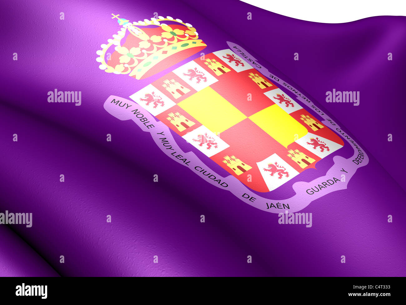 Flag of Jaen. Close up Stock Photo - Alamy