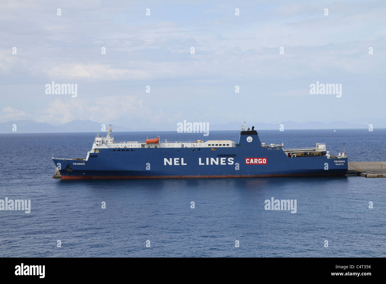 Cargo ship from Nel Lines in Civitavecchia port, Italy Stock Photo - Alamy