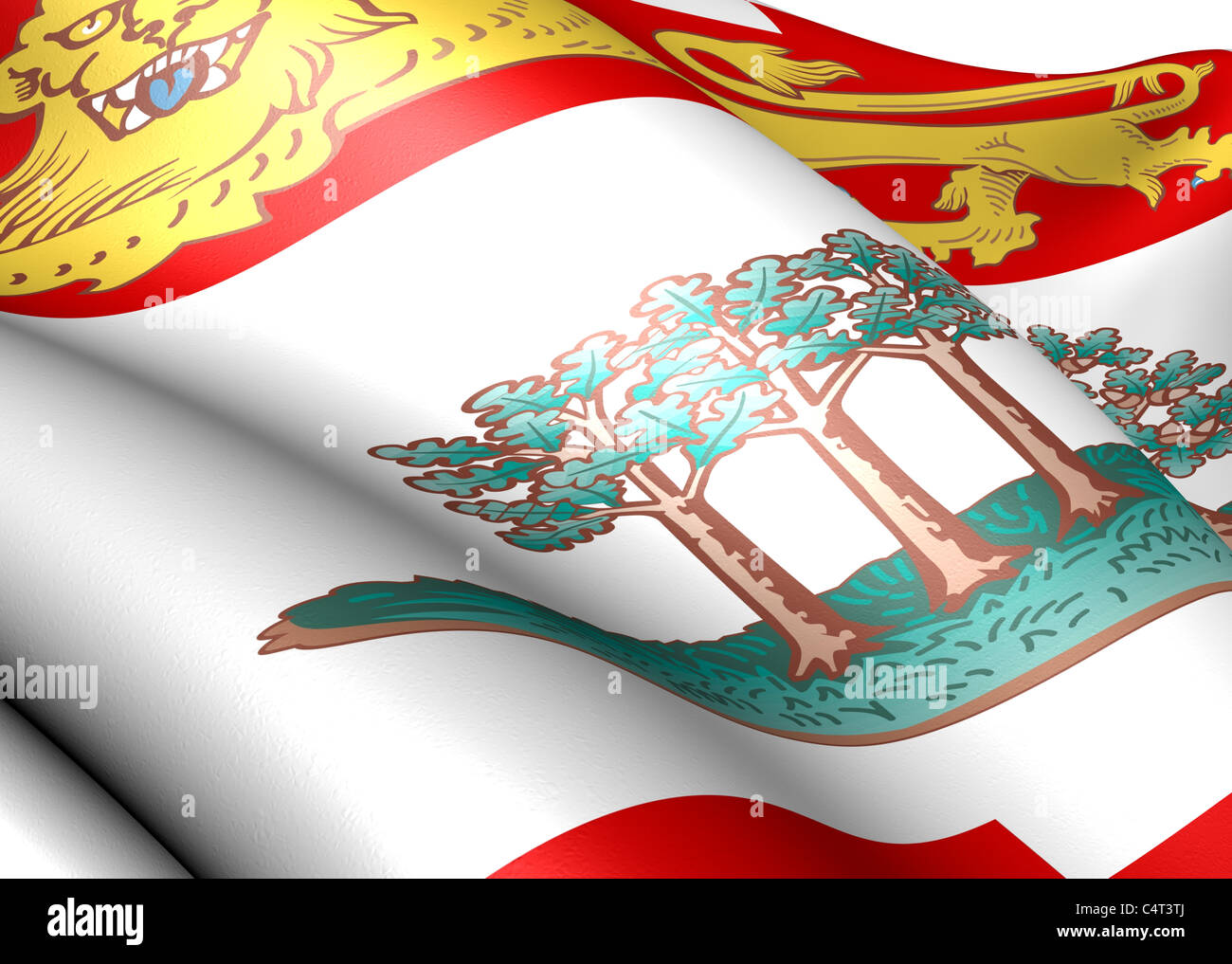 Flag of Prince Edward Island. Close up Stock Photo - Alamy