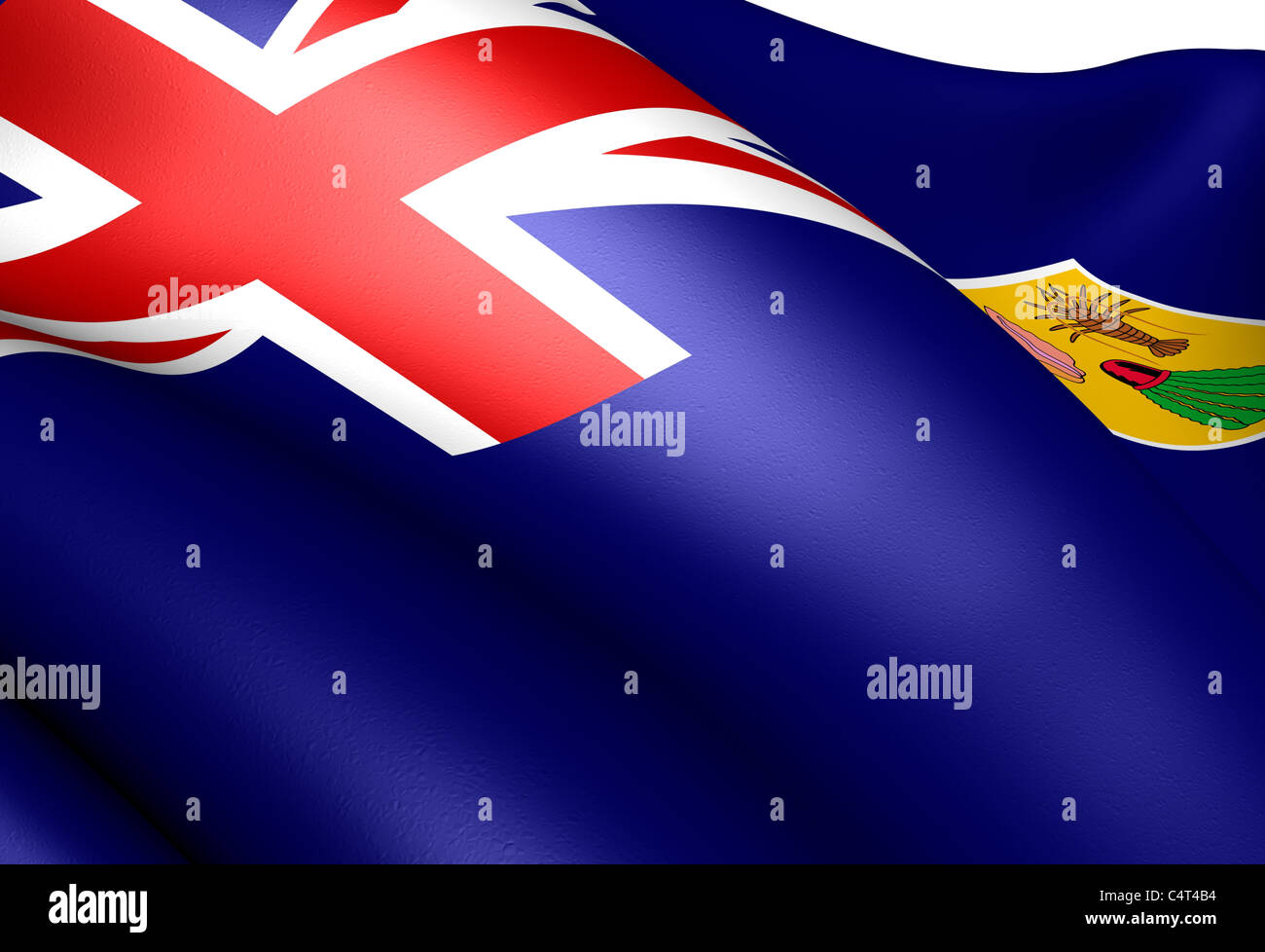 Turks and Caicos Islands flag. Close up Stock Photo - Alamy