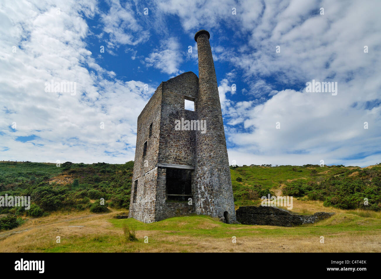 Wheal Betsy engine house on Dartmoor, Devon at Mary Tavey near ...