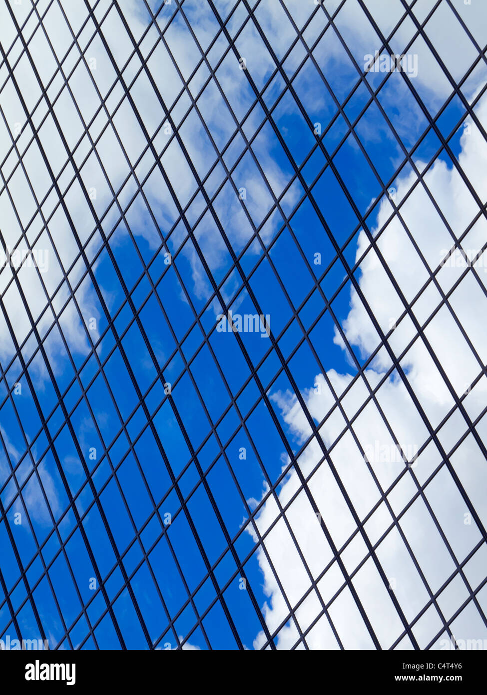 Mirrored windows on the 24 storey Hyatt Regency hotel on Broad Street ...