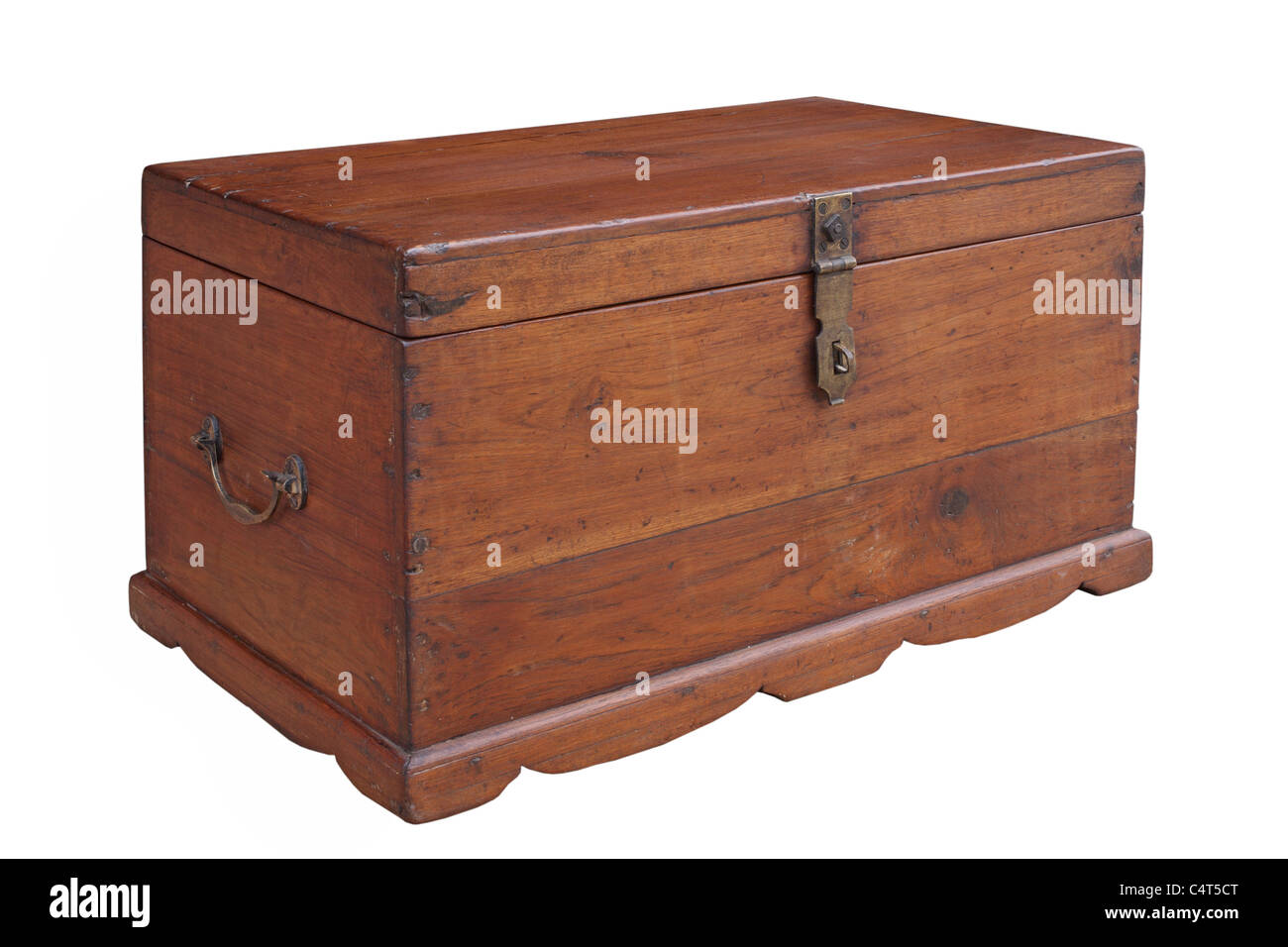 retro wooden chest box Stock Photo - Alamy