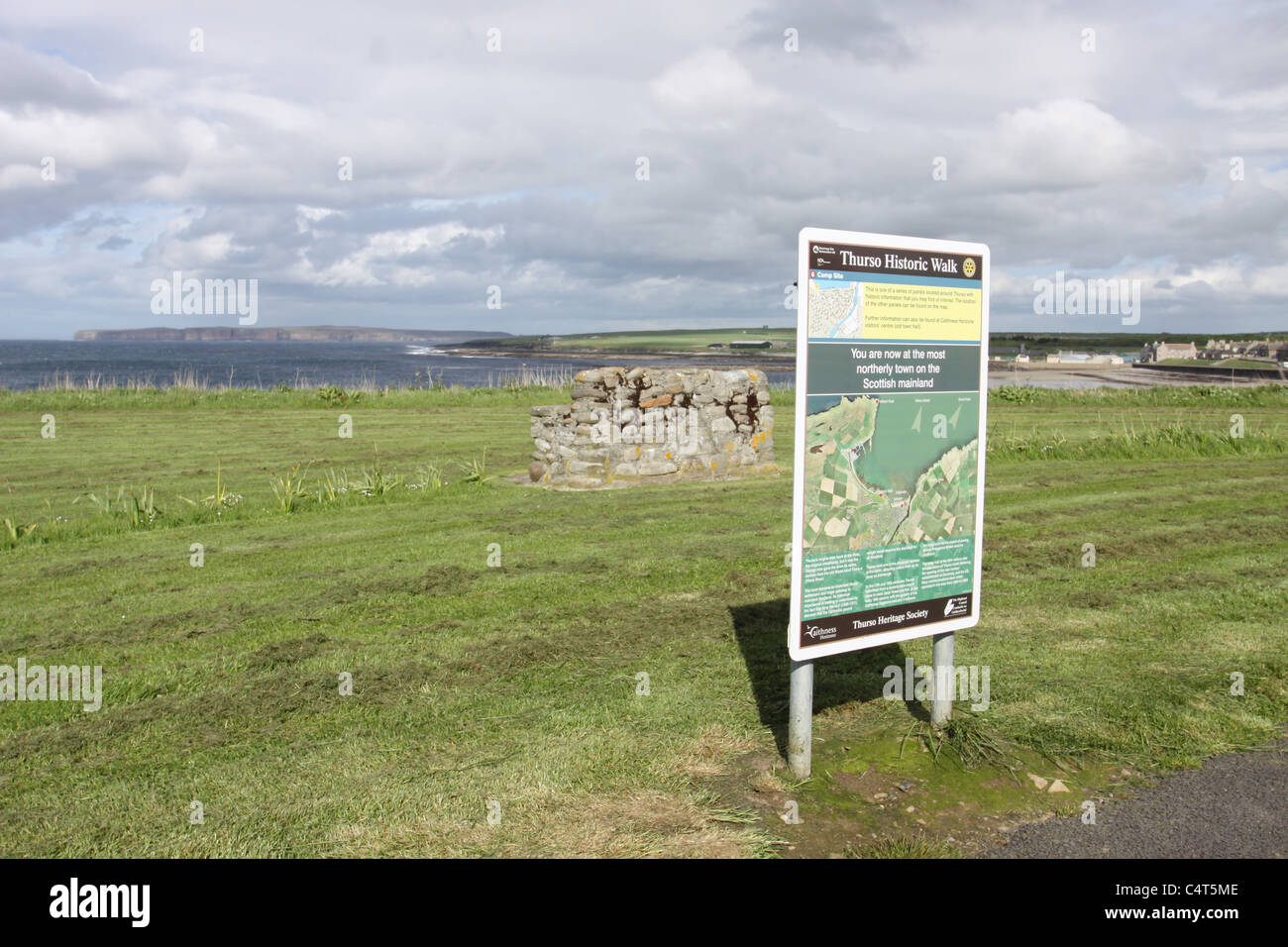 sign on Thurso Historic walk Caithness Scotland May 2011 Stock Photo ...