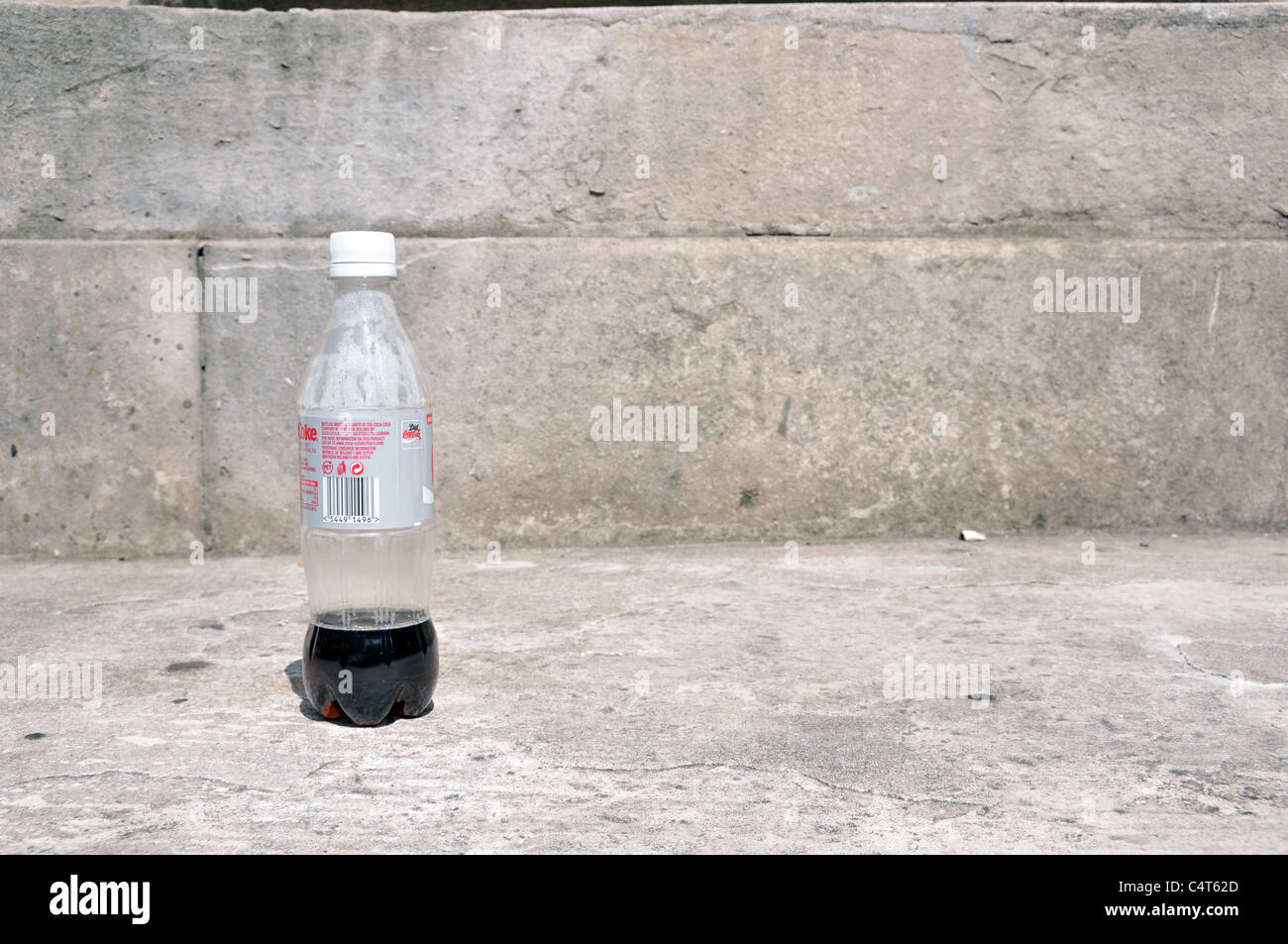 Empty coke bottle litter coca cola Stock Photo - Alamy