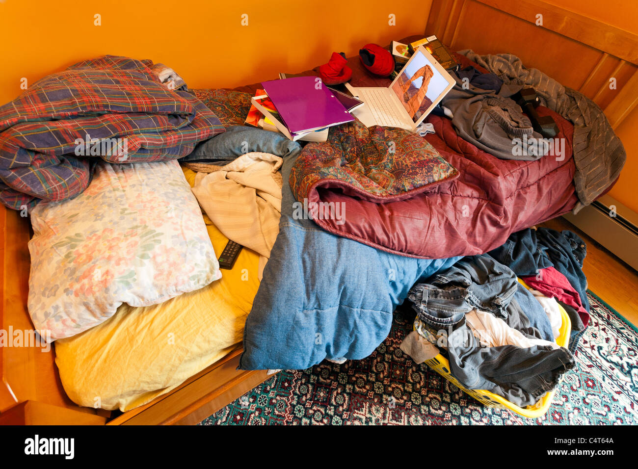 Slept in messy bed in hi-res stock photography and images - Alamy