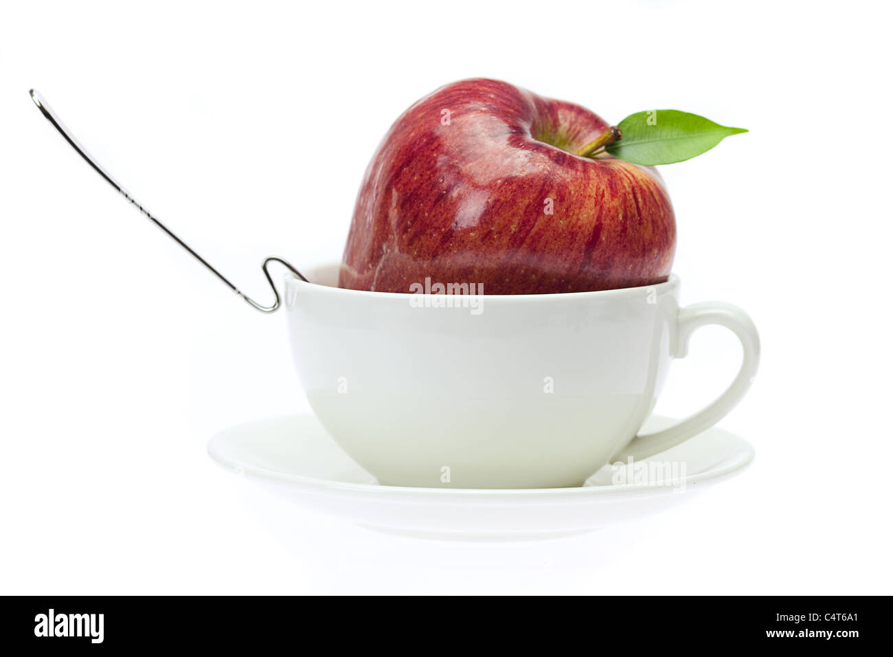 Green leaf spoon on Cut Out Stock Images & Pictures - Alamy