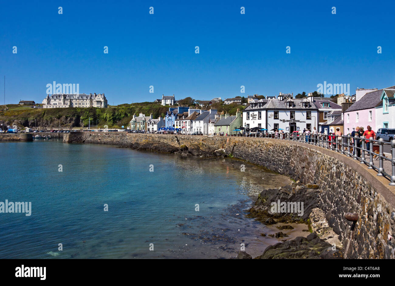 Harbour area in small town Portpatrick in Dumfries and Galloway ...