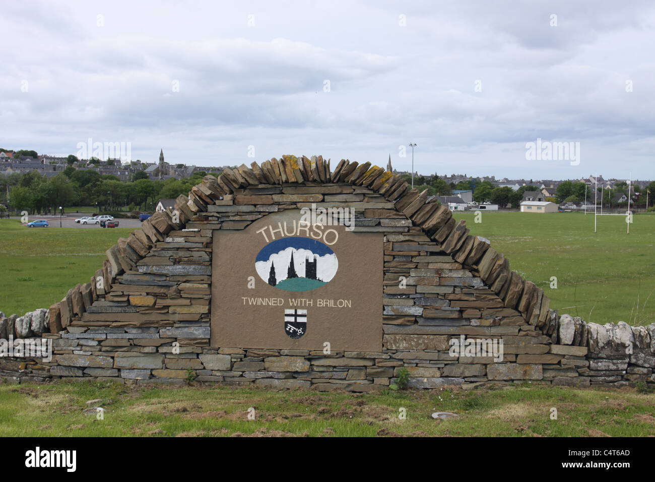 Thurso sign Caithness Scotland May 2011 Stock Photo - Alamy