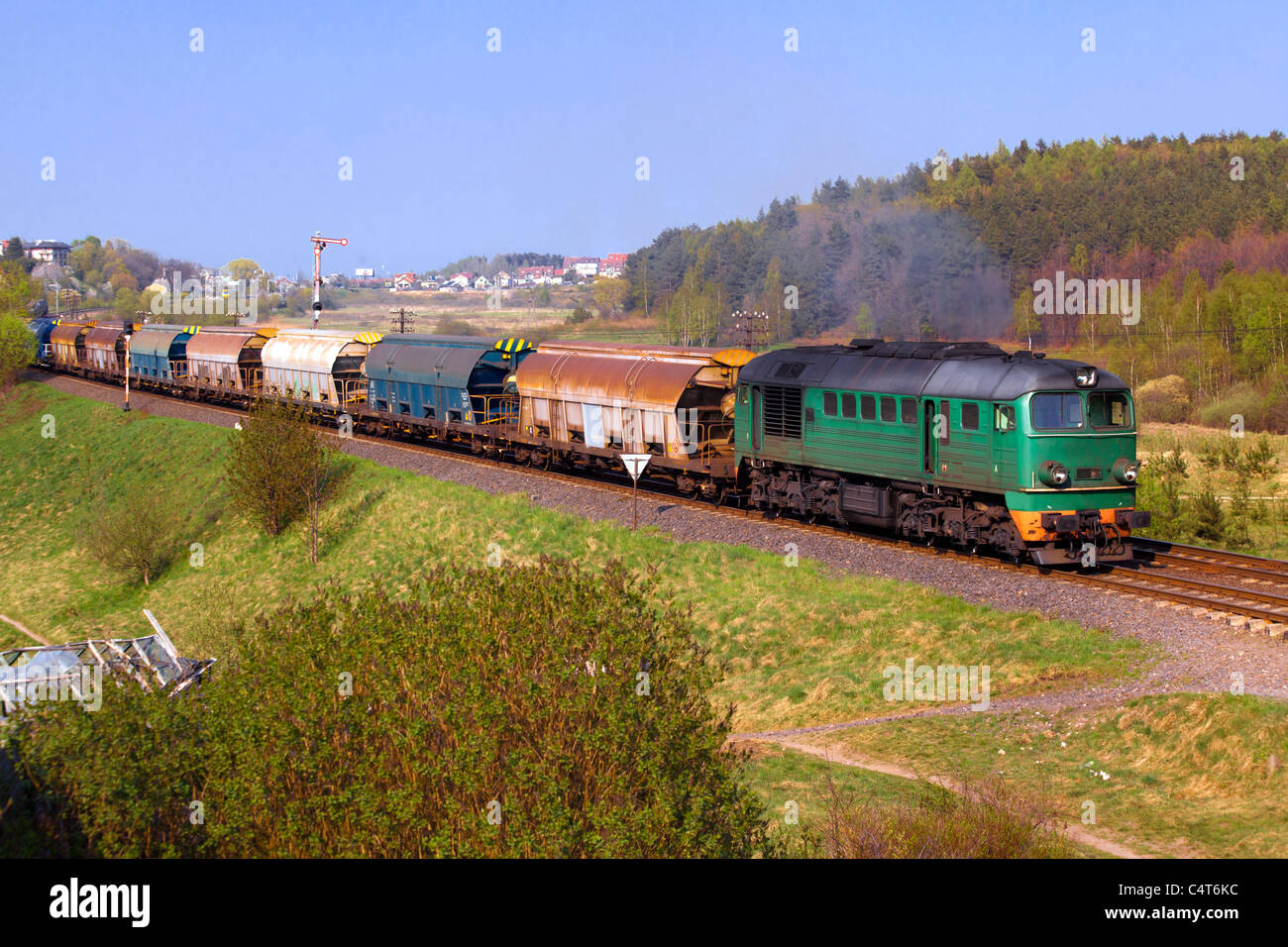 Freight train railway hi-res stock photography and images - Alamy