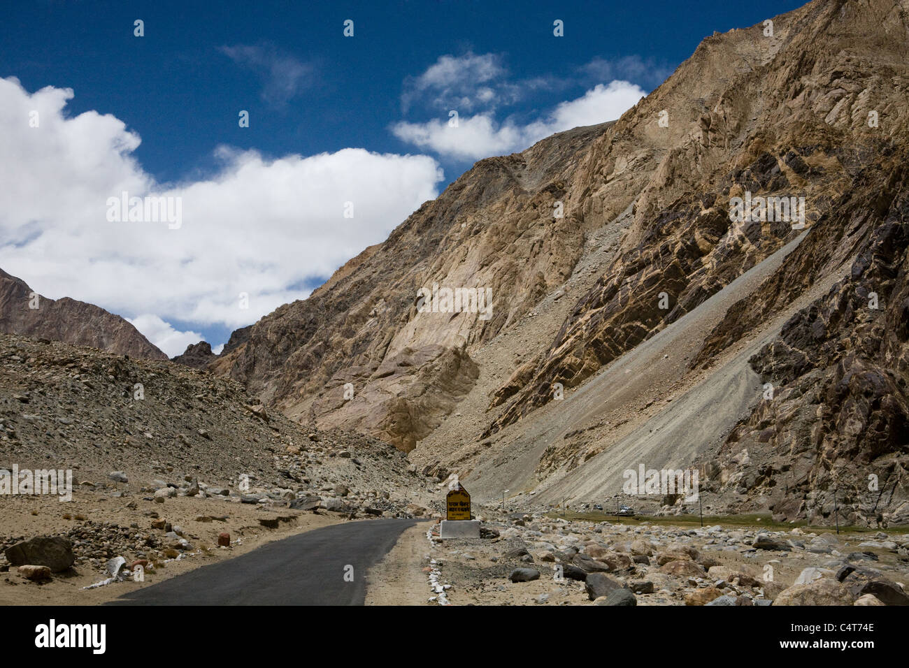 Near Leh, Ladakh in northern India are the Himalayas with snow-capped ...