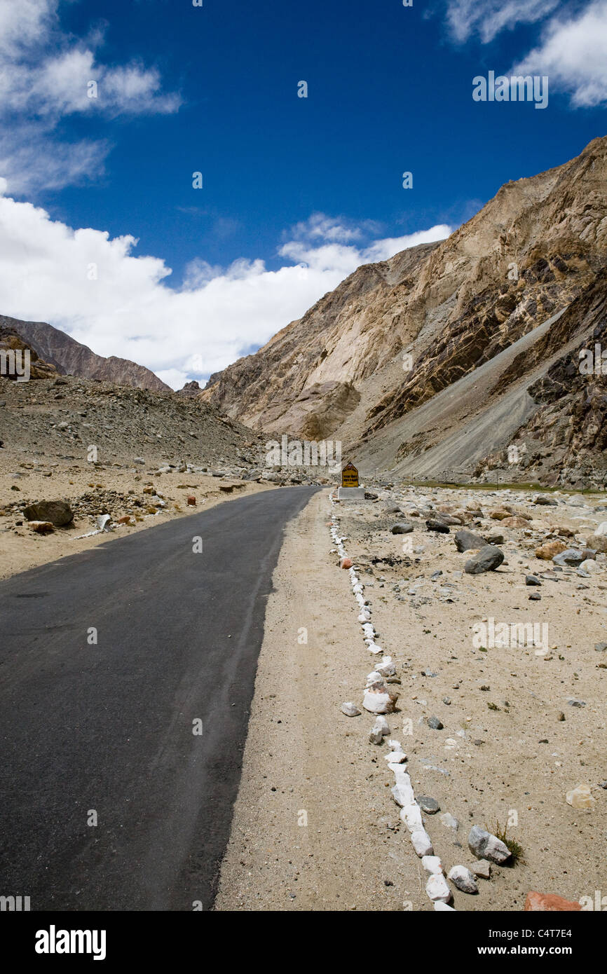 Near Leh, Ladakh in northern India are the Himalayas with snow-capped ...