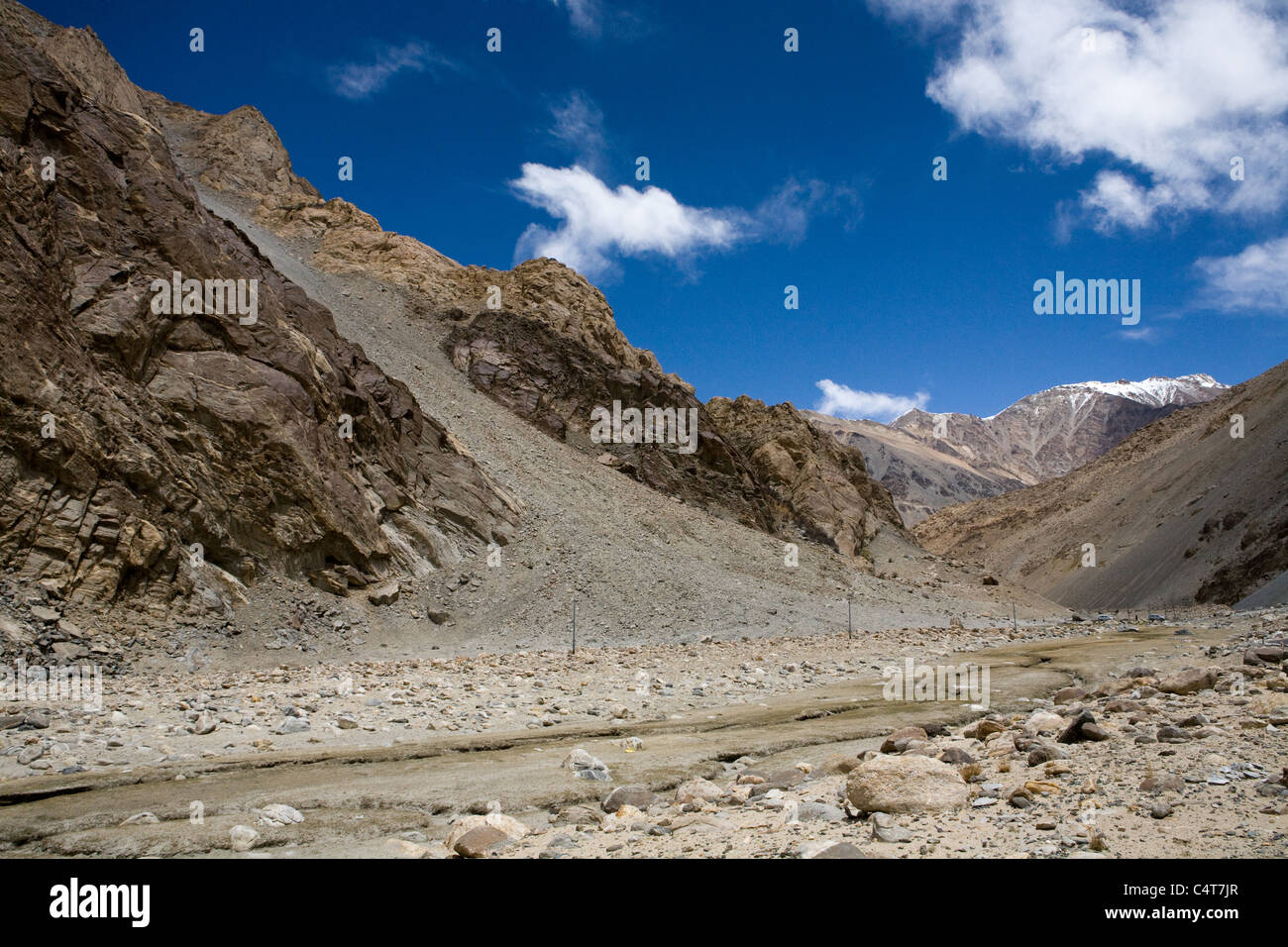 Near Leh, Ladakh in northern India are the Himalayas with snow-capped ...