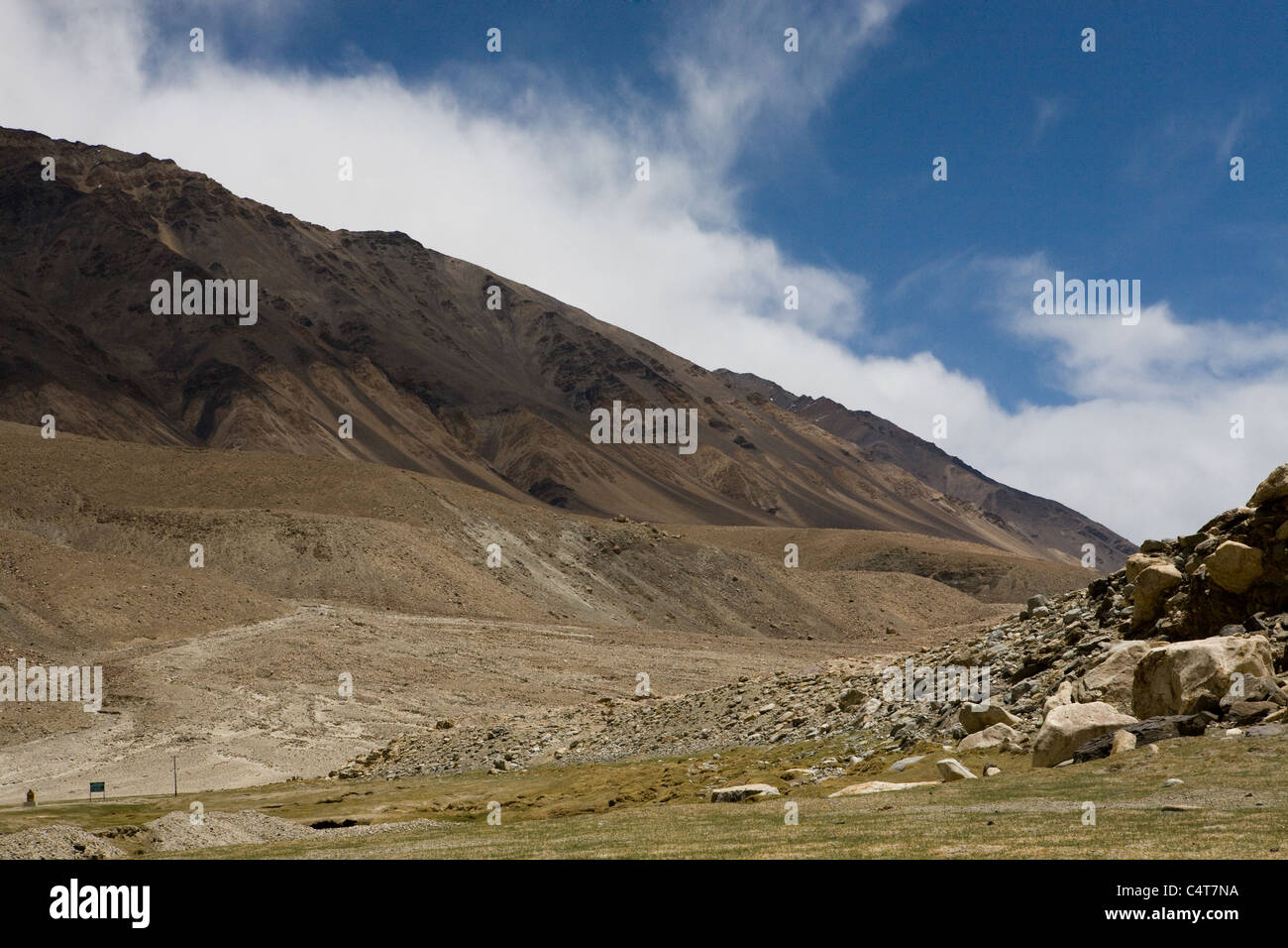 Near Leh, Ladakh in northern India are the Himalayas with snow-capped ...