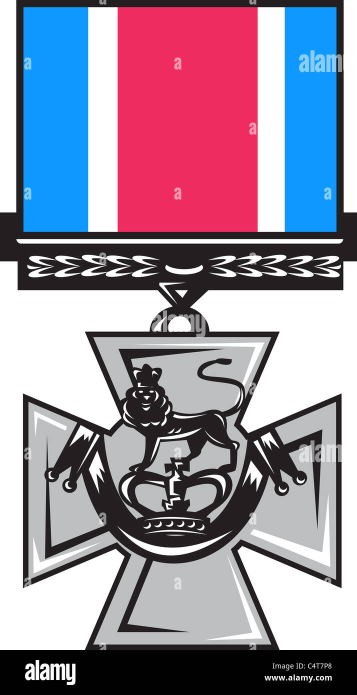illustration of a military medal of bravery, honor and valor Victoria ...
