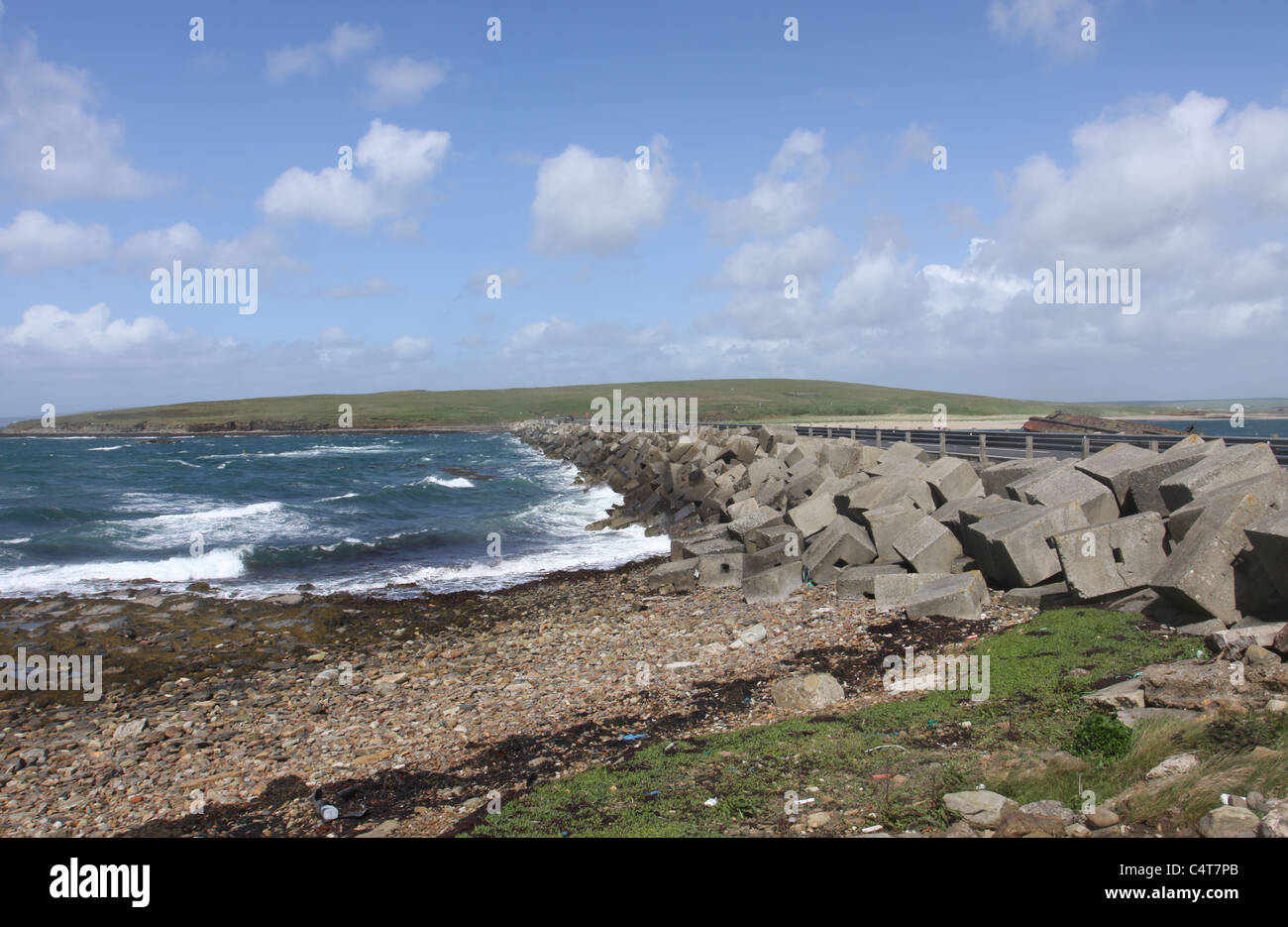 Churchill Barrier number three Orkney Scotland May 2011 Stock Photo - Alamy