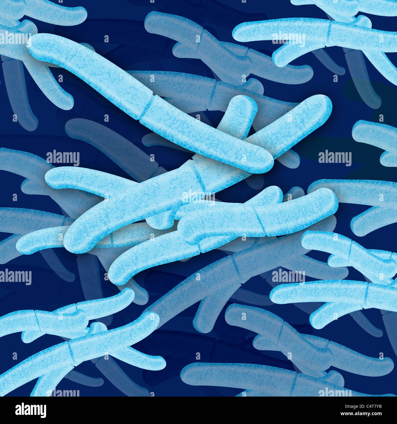 illustration of a grouping of bacteria cells Stock Photo - Alamy