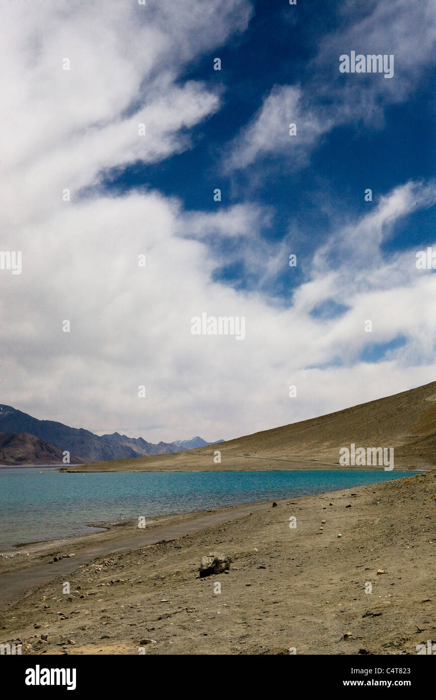 Near Leh, Ladakh in northern India are the Himalayas with snow-capped ...