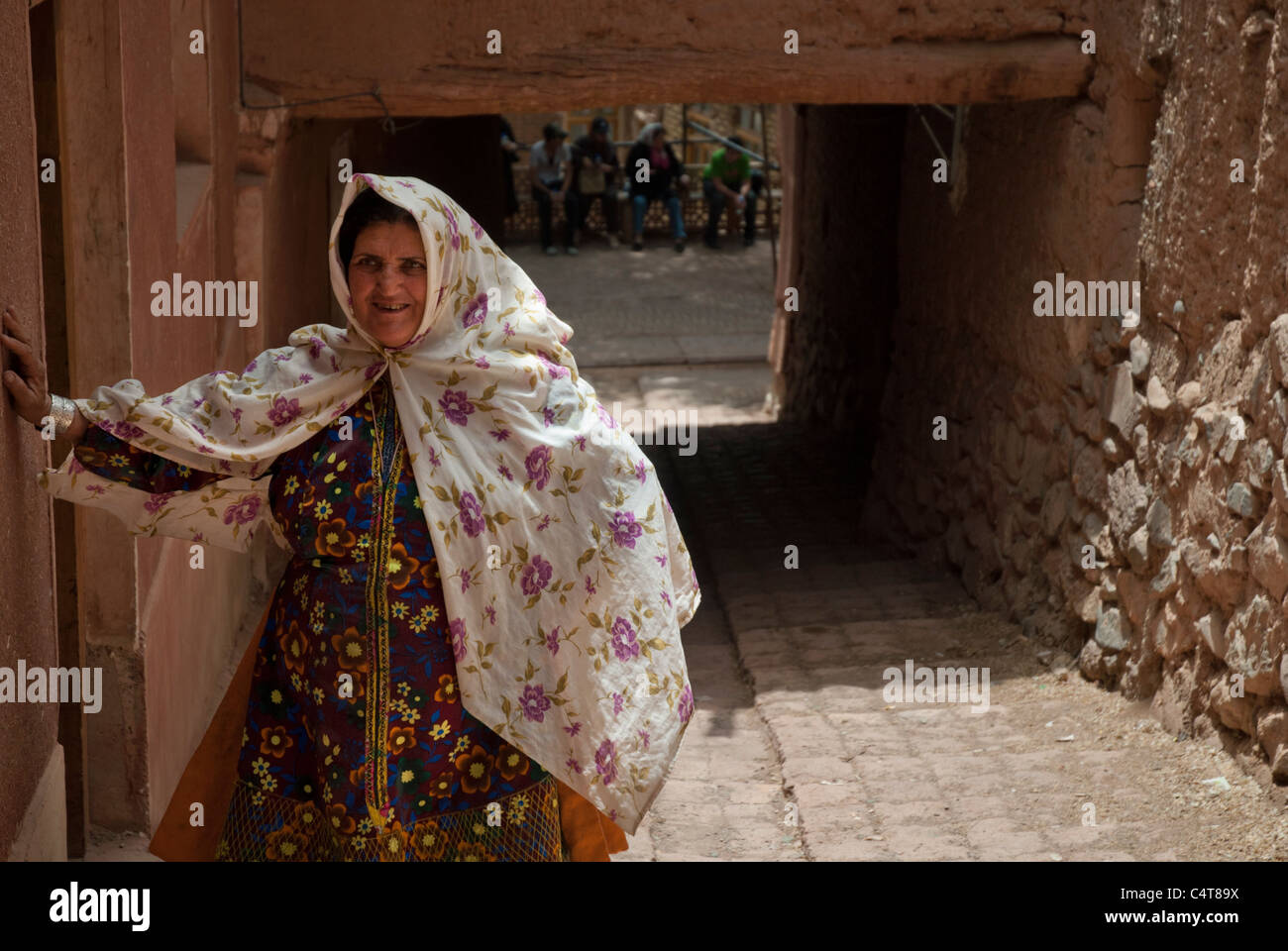 Abyane Abyaneh Iran Province Isfahan Natanz district old village red ...