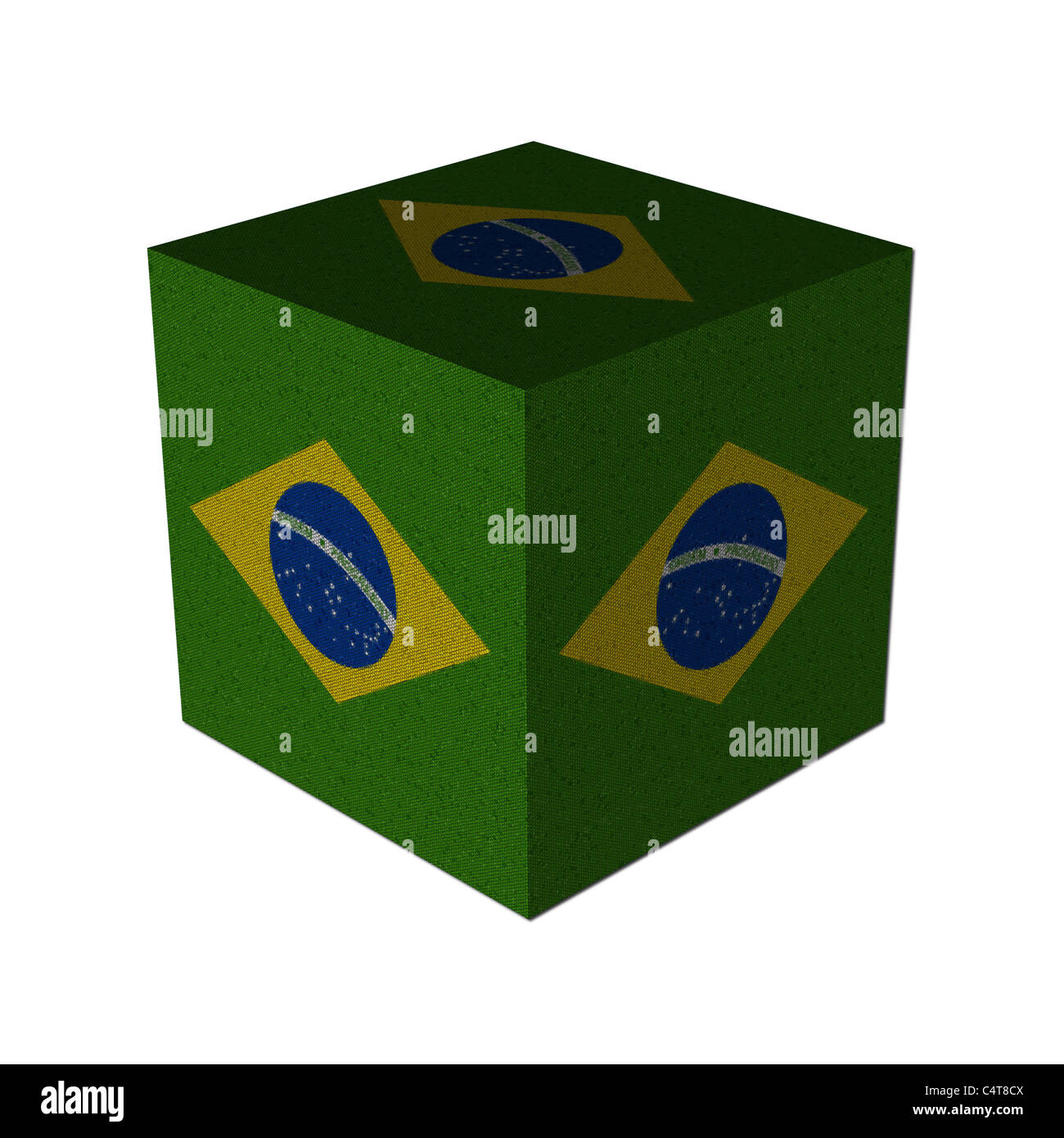 Brazil flag mosiac cube illustration Stock Photo - Alamy