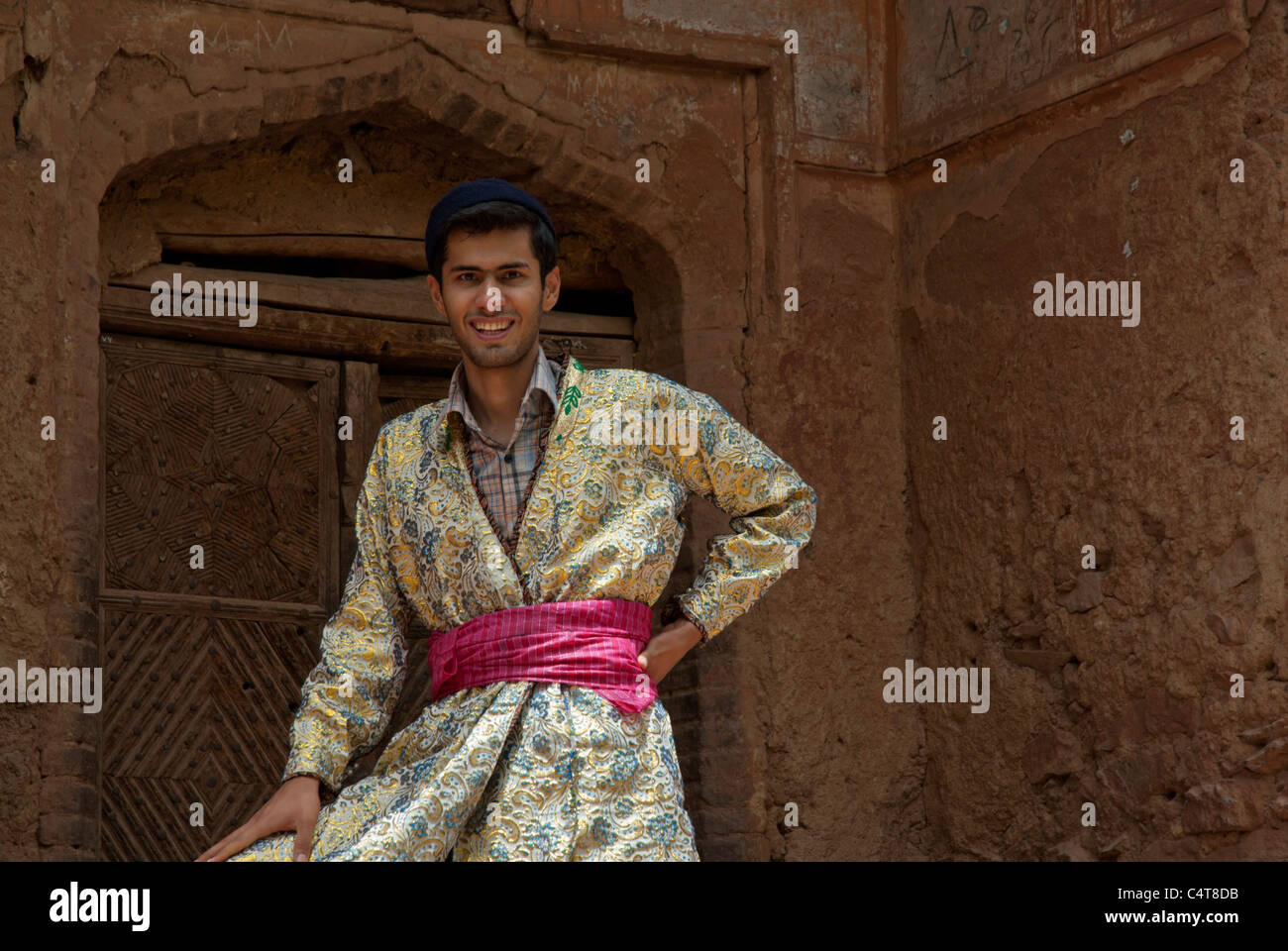 Abyane Abyaneh Iran Province Isfahan Natanz district old village red ...