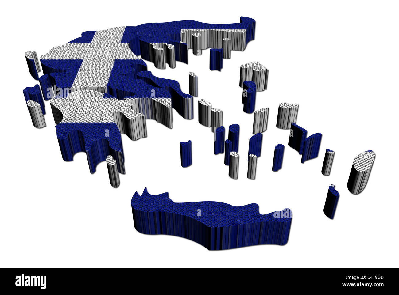 Greek flag map hi-res stock photography and images - Alamy