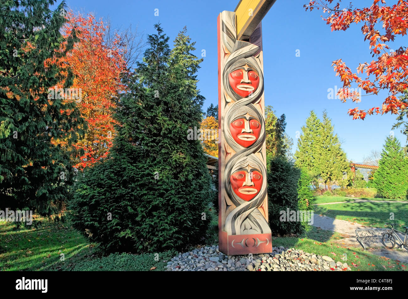 Gateway, Salish Welcome Portal, carved by Susan Point, Brockton Point ...