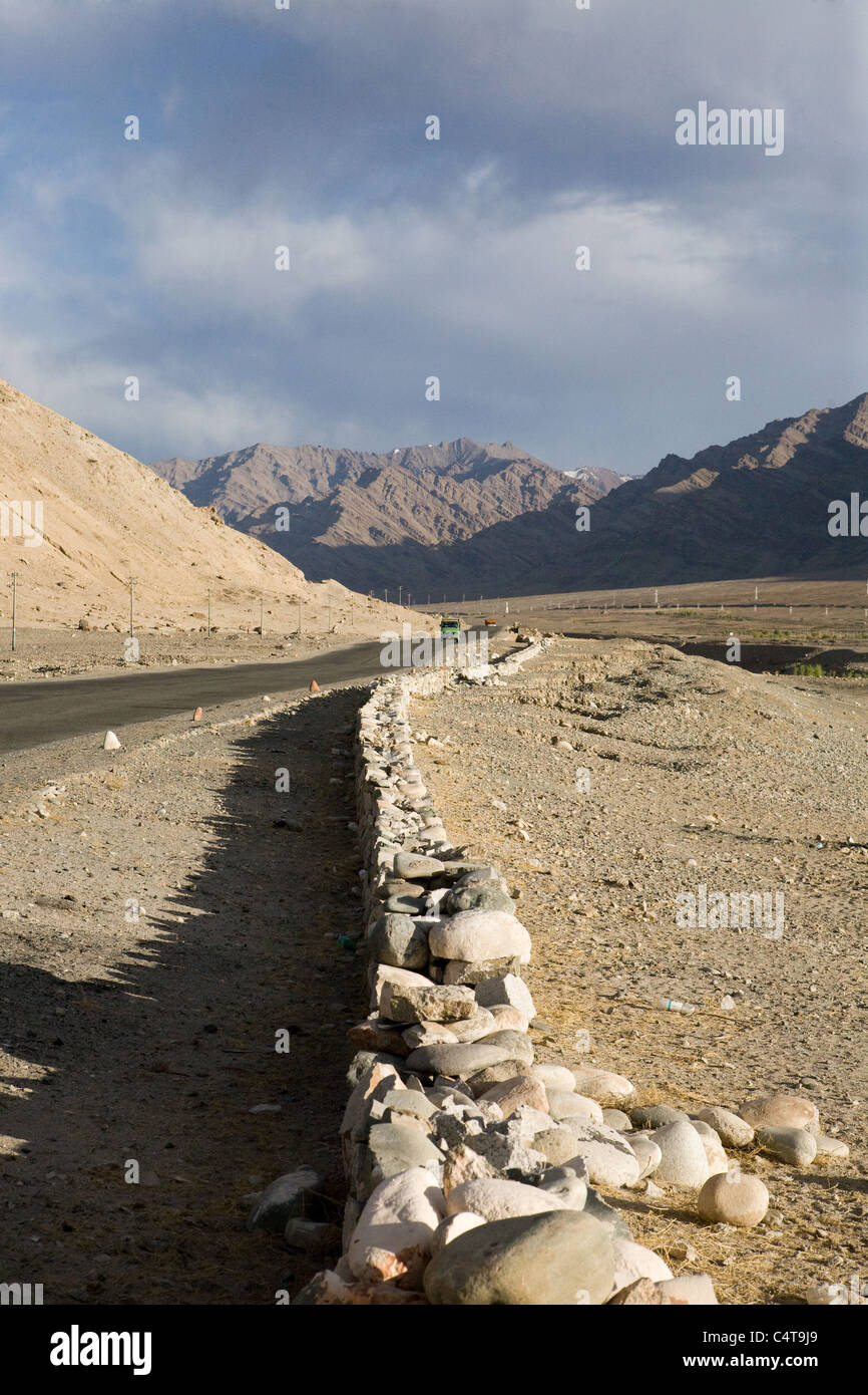 Near Leh, Ladakh in northern India are the Himalayas with snow-capped ...