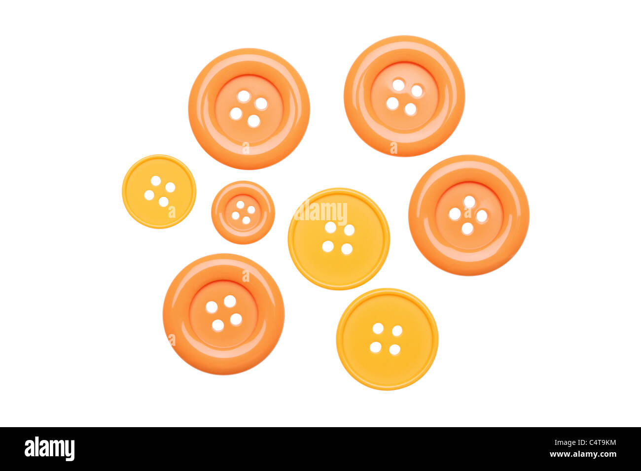 Colorful buttons on white background Stock Photo - Alamy