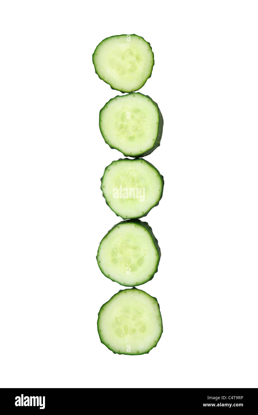 Vegetable Alphabet of chopped cucumber - letter I Stock Photo - Alamy