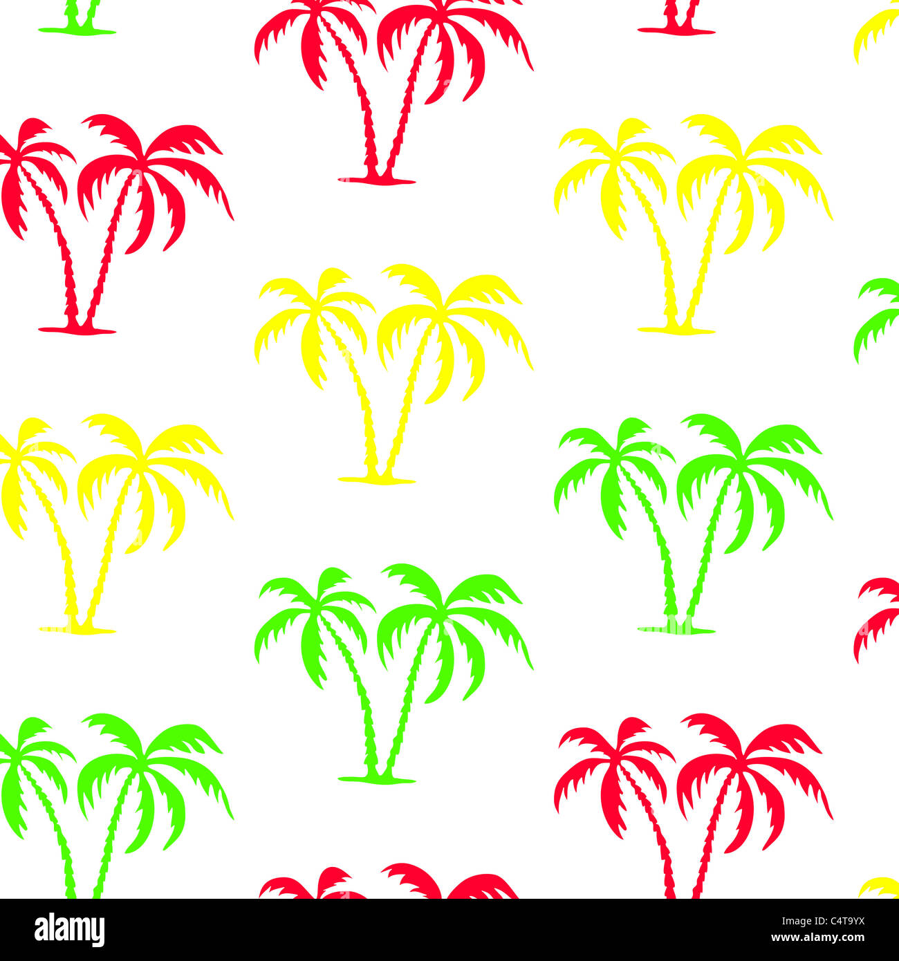 Seamless palm tree pattern Stock Photo - Alamy