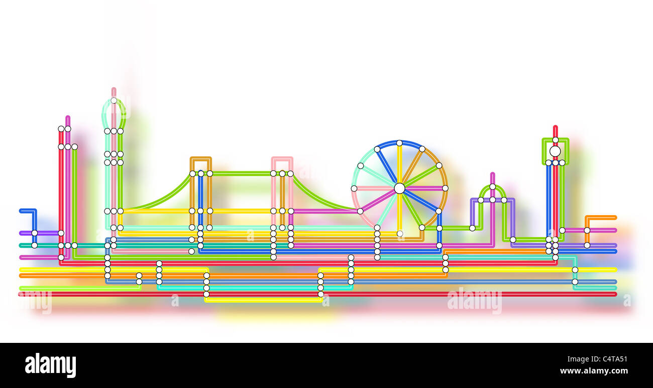Illustrated map of uk hi-res stock photography and images - Alamy