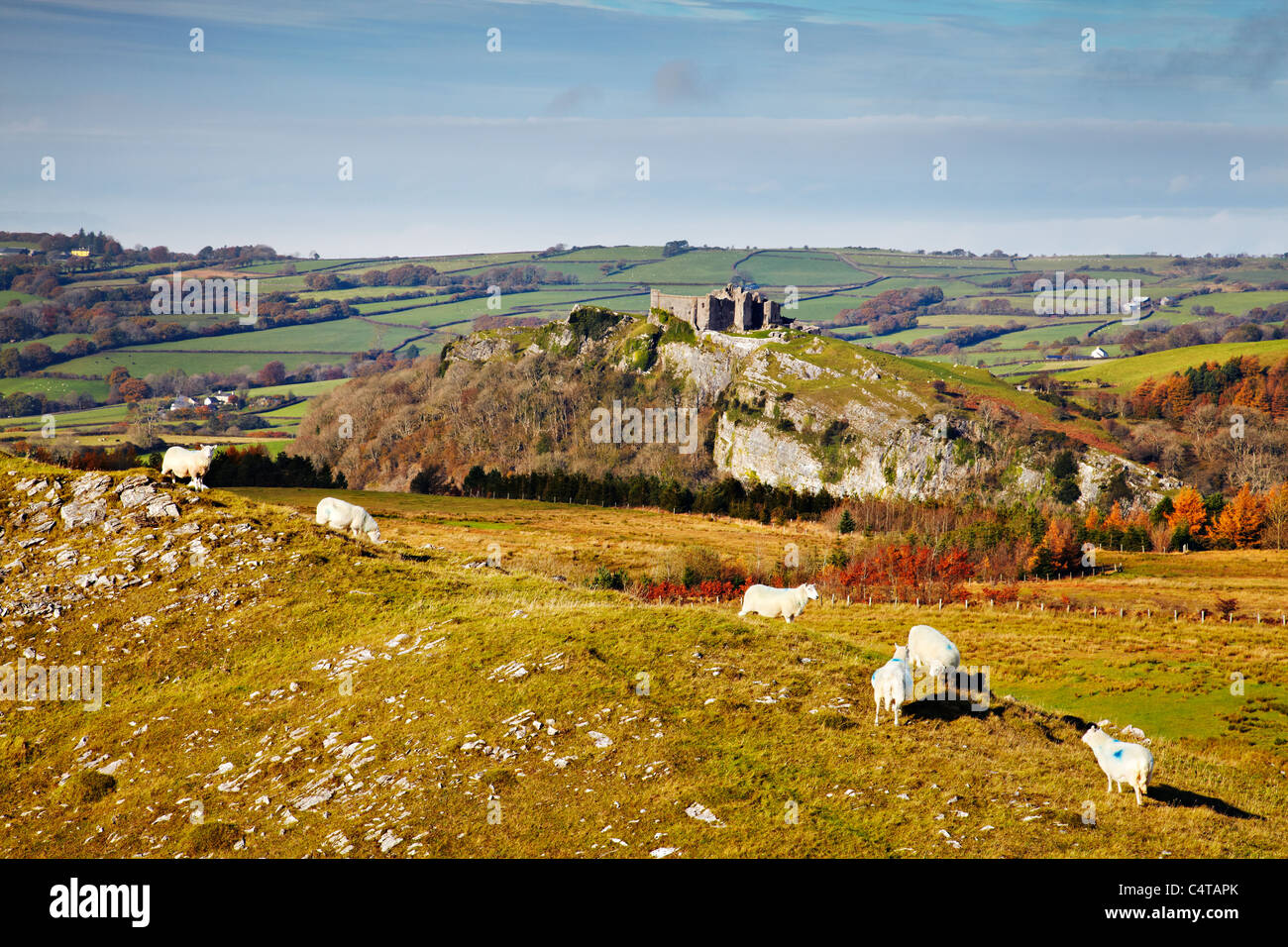 Carreg Cennen Castle, The Black Mountain, Brecon Beacons National Park ...
