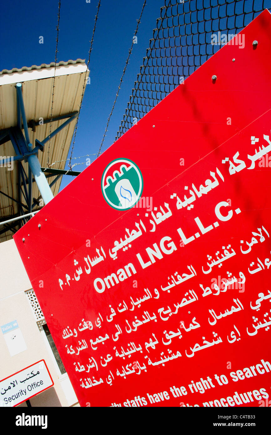 Oman LNG liquid natural gas installation middle east Stock Photo - Alamy
