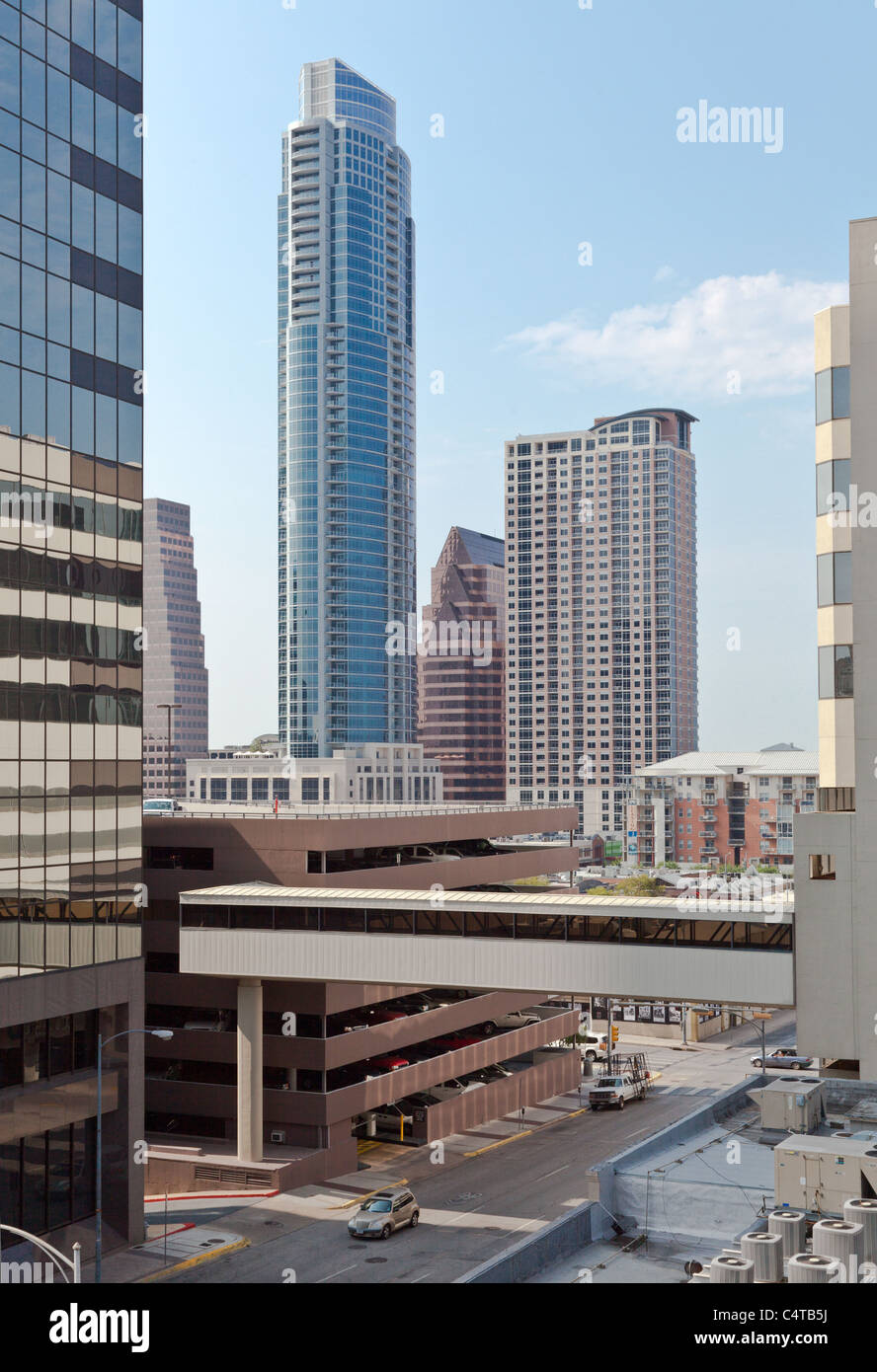 Downtown Austin highrises - The Austonian Condo Stock Photo - Alamy