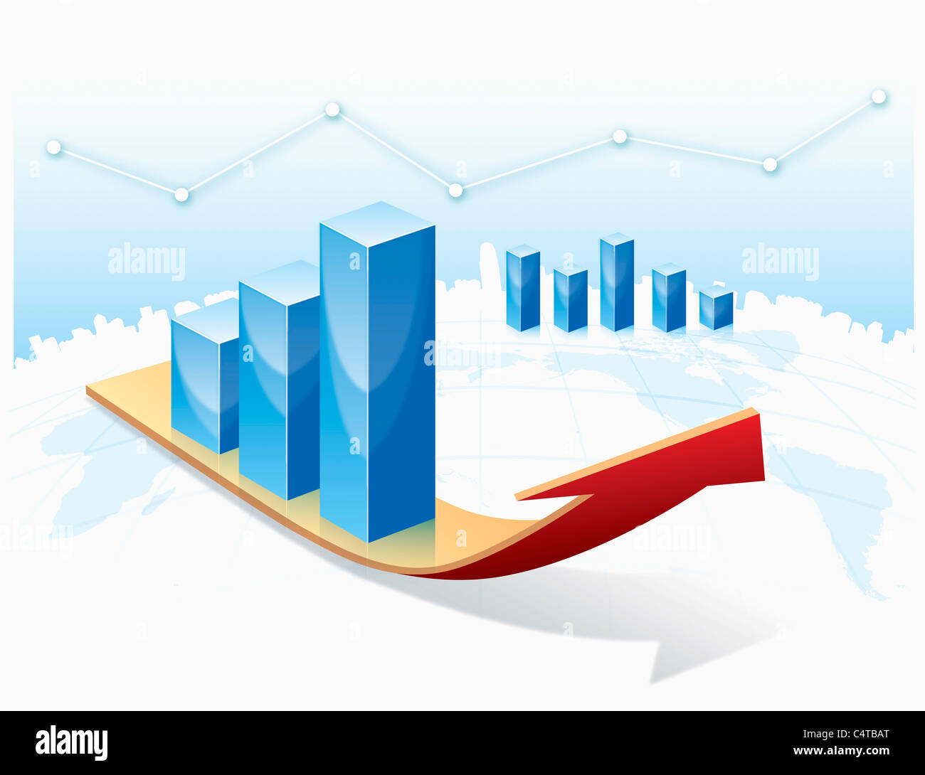 graph shows growths in business index Stock Photo - Alamy