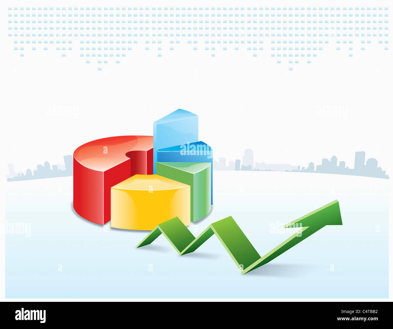 graph shows growths in business index Stock Photo - Alamy