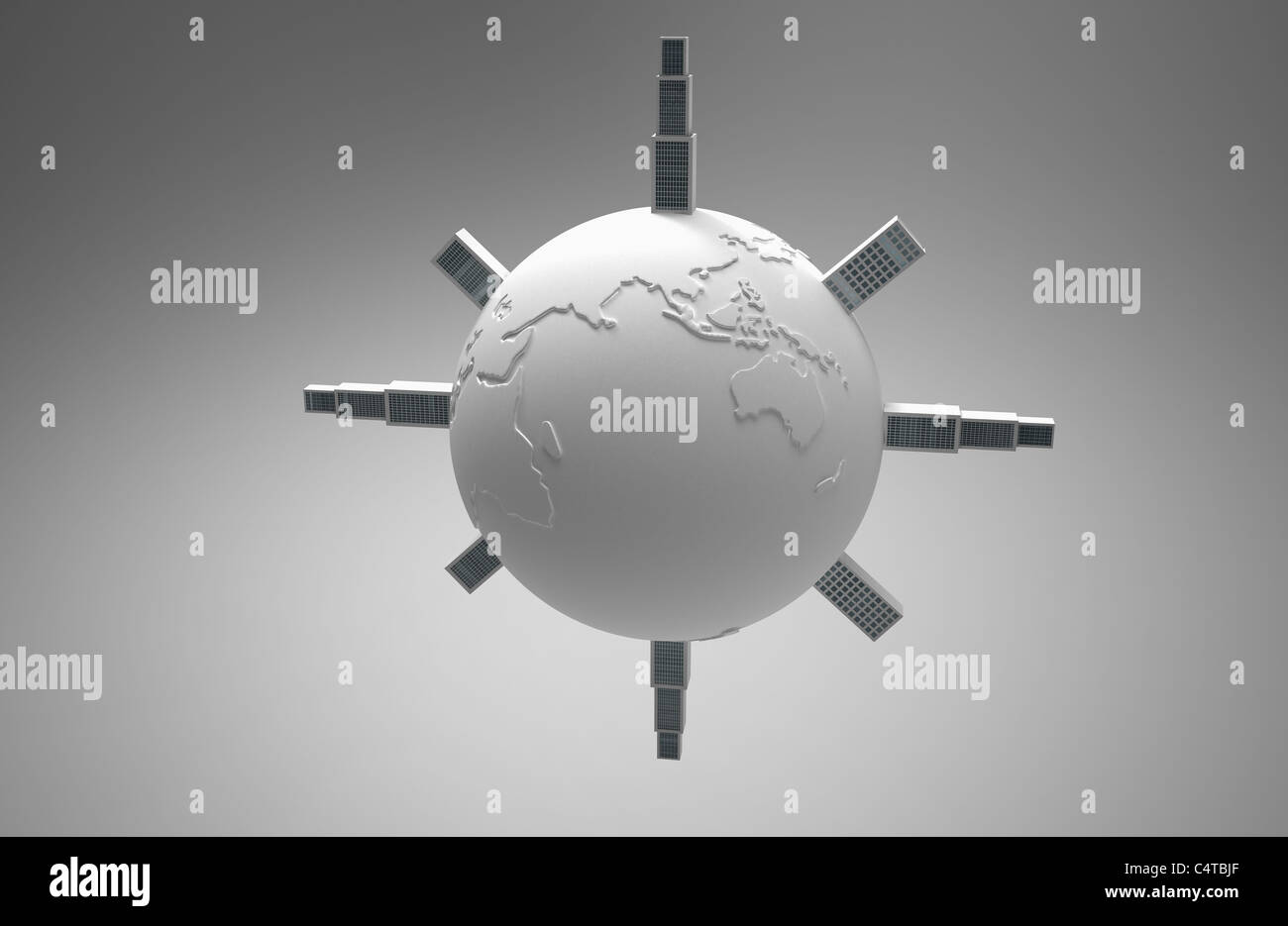archietecture buildings on the globe Stock Photo - Alamy
