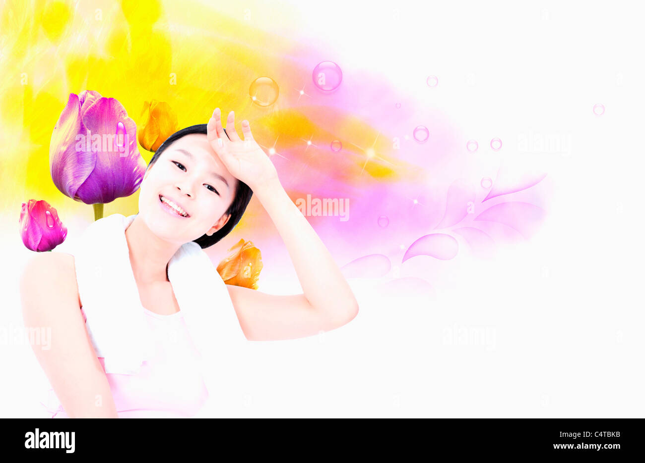 beautiful woman with beauty and well being theme Stock Photo - Alamy