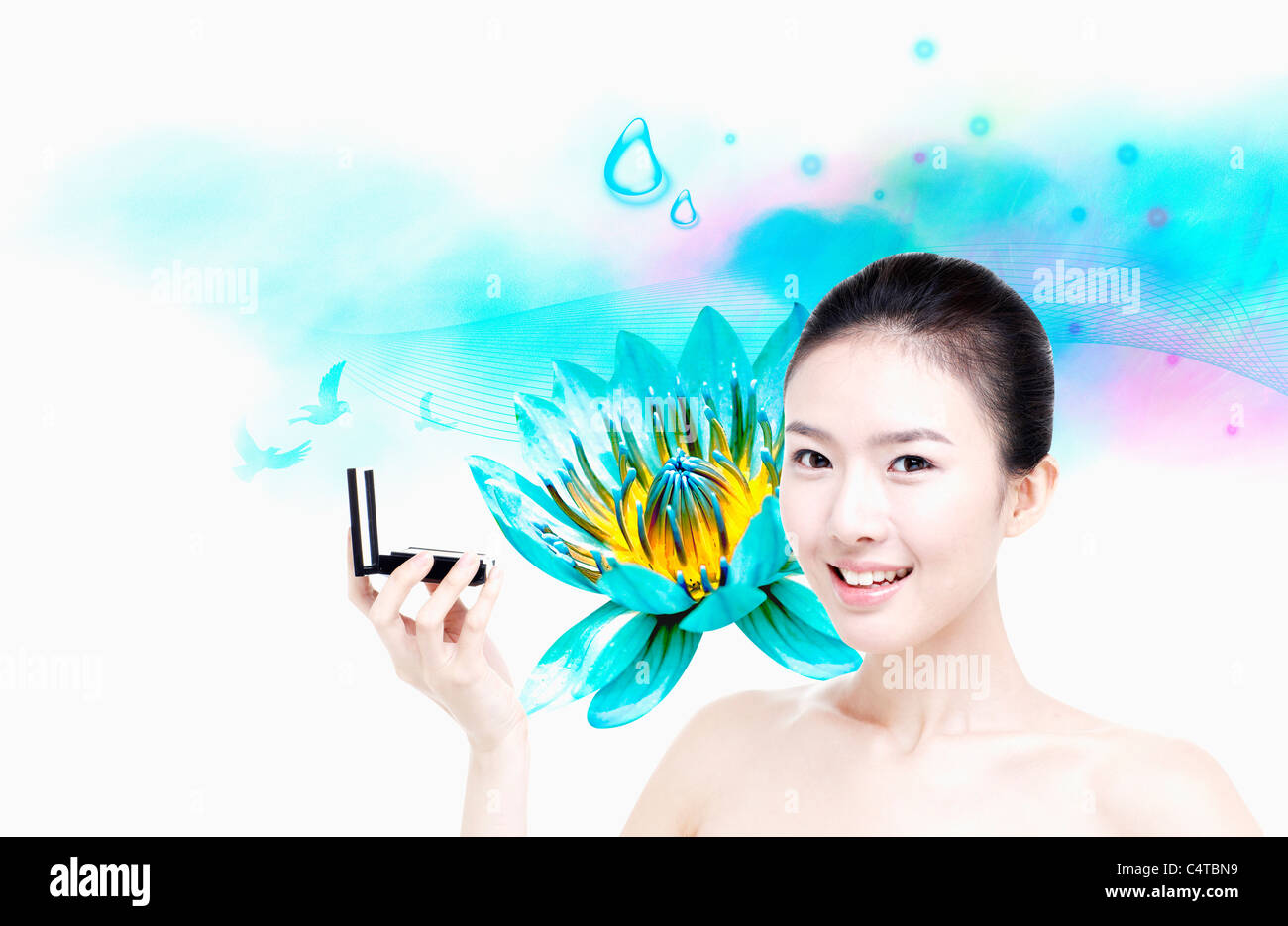 beautiful woman with beauty and well being theme Stock Photo - Alamy