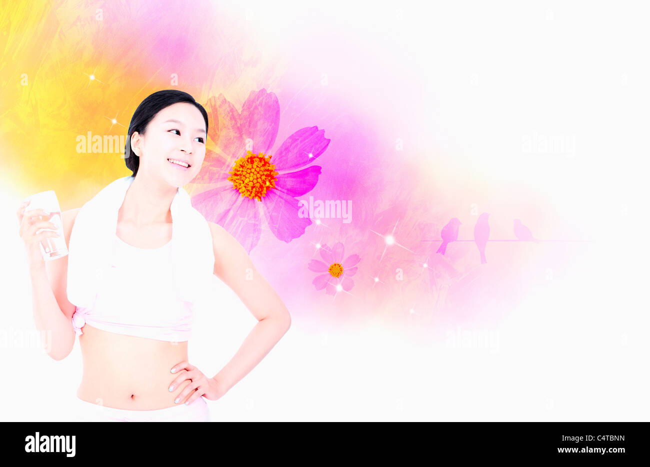 beautiful woman with beauty and well being theme Stock Photo - Alamy