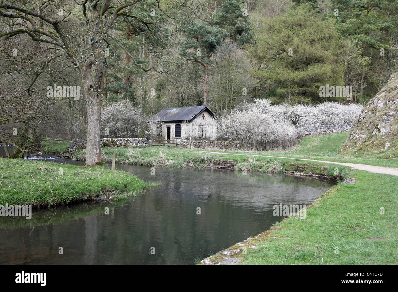 Pumping Station Building River Dove Wolfscote Dale Staffordshire Derbyshire Border Peak
