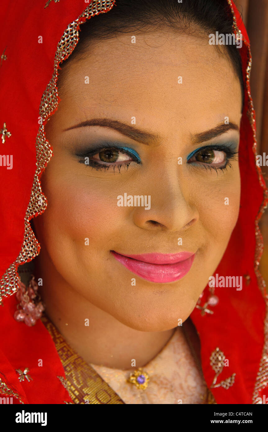 portrait of a traditional Malaysian woman in Sarawak, Borneo, Malaysia ...