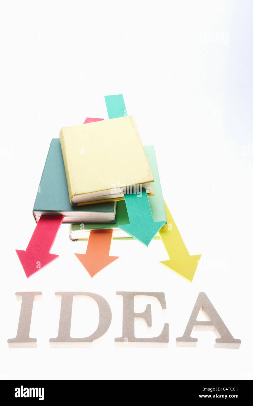 book and ideas Stock Photo - Alamy