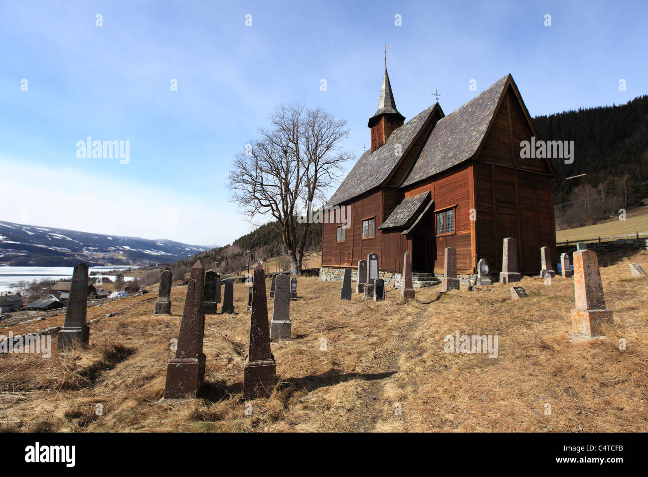 Norwegian Old Church Stock Photo - Alamy