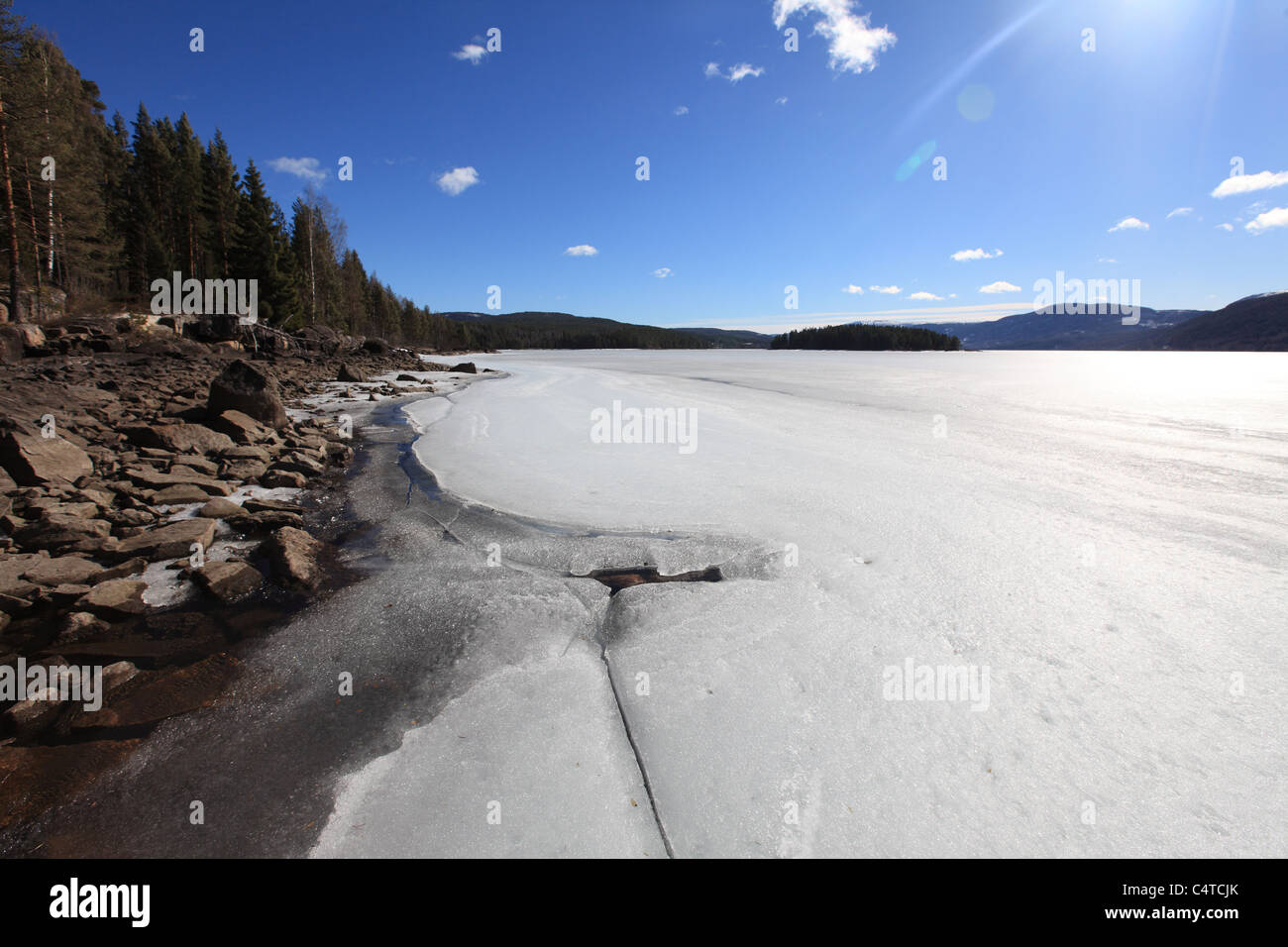 Norwegian Frozen Fjord Beach Stock Photo - Alamy