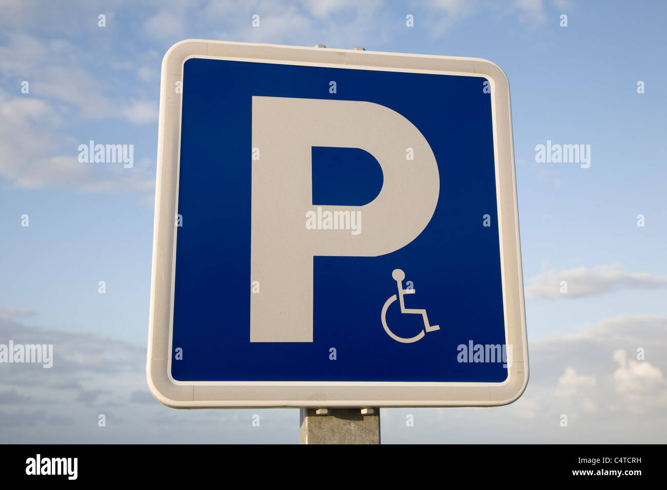 Blue Disabled Parking Sign Stock Photo - Alamy