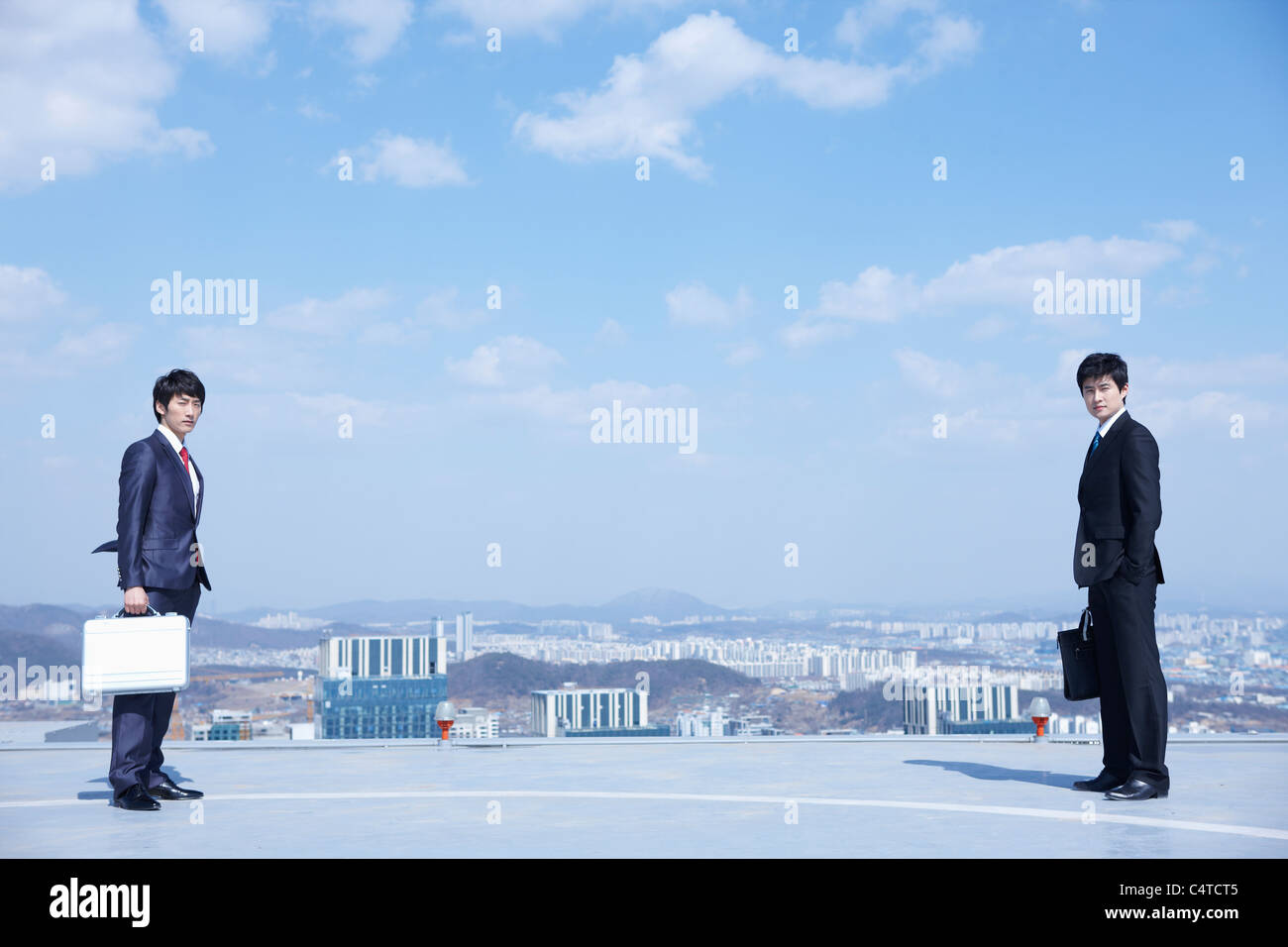 business rivals directly facing each other Stock Photo - Alamy