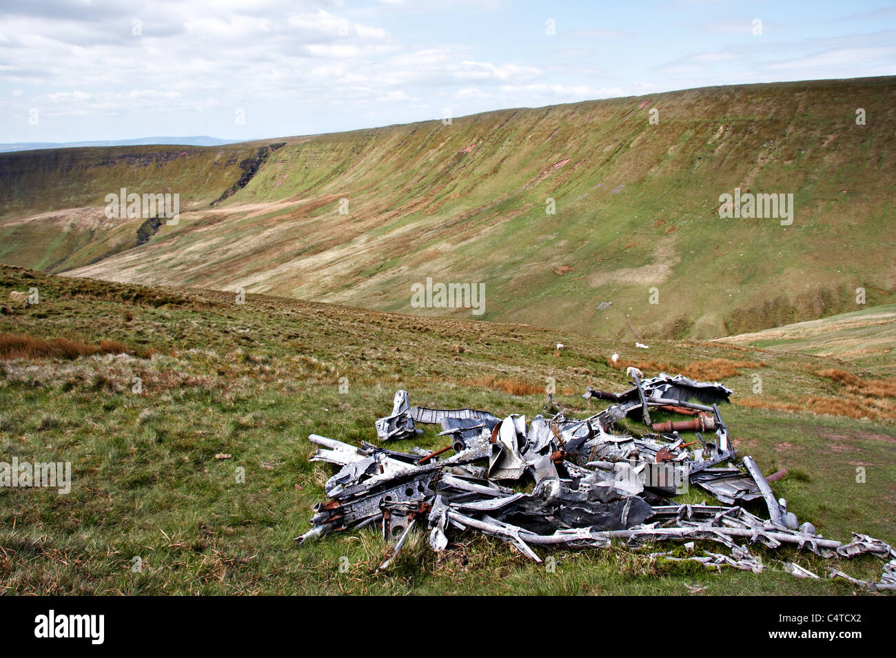 Canadian Word War II War Plane Wreckage on Waun Rydd, Brecon Beacons ...