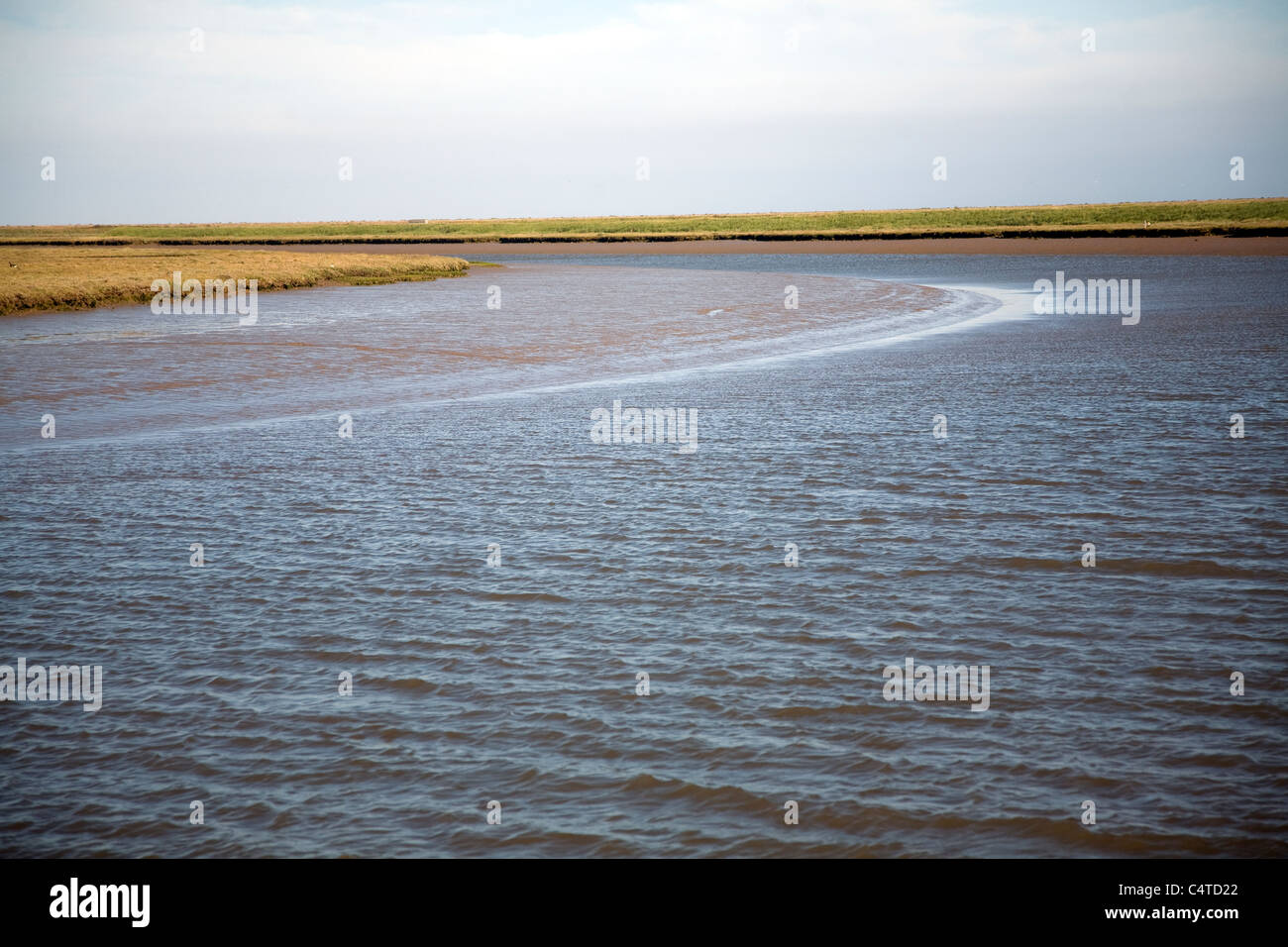 Butley River creek with muddy river bed, Boyton, Suffolk, England Stock ...